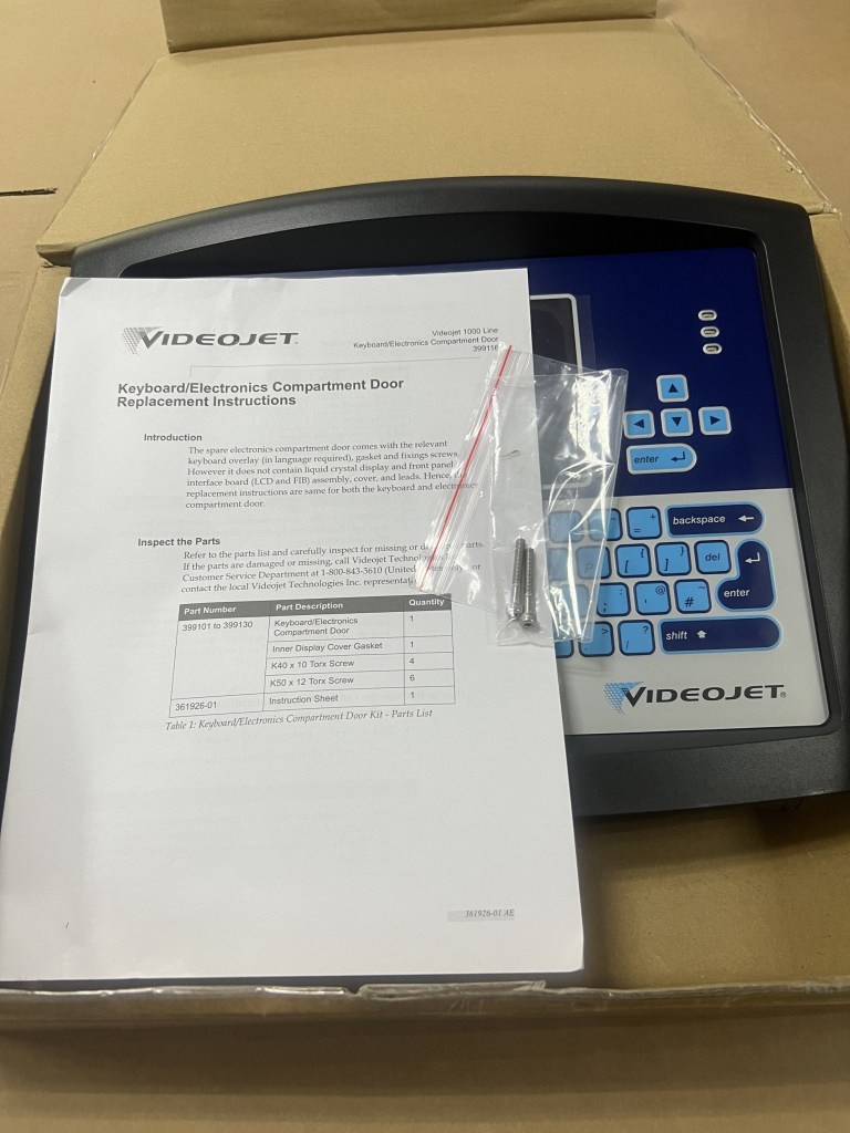 399116 Videojet 1000 Display Door Assembly – L&S CIJ Codification Parts