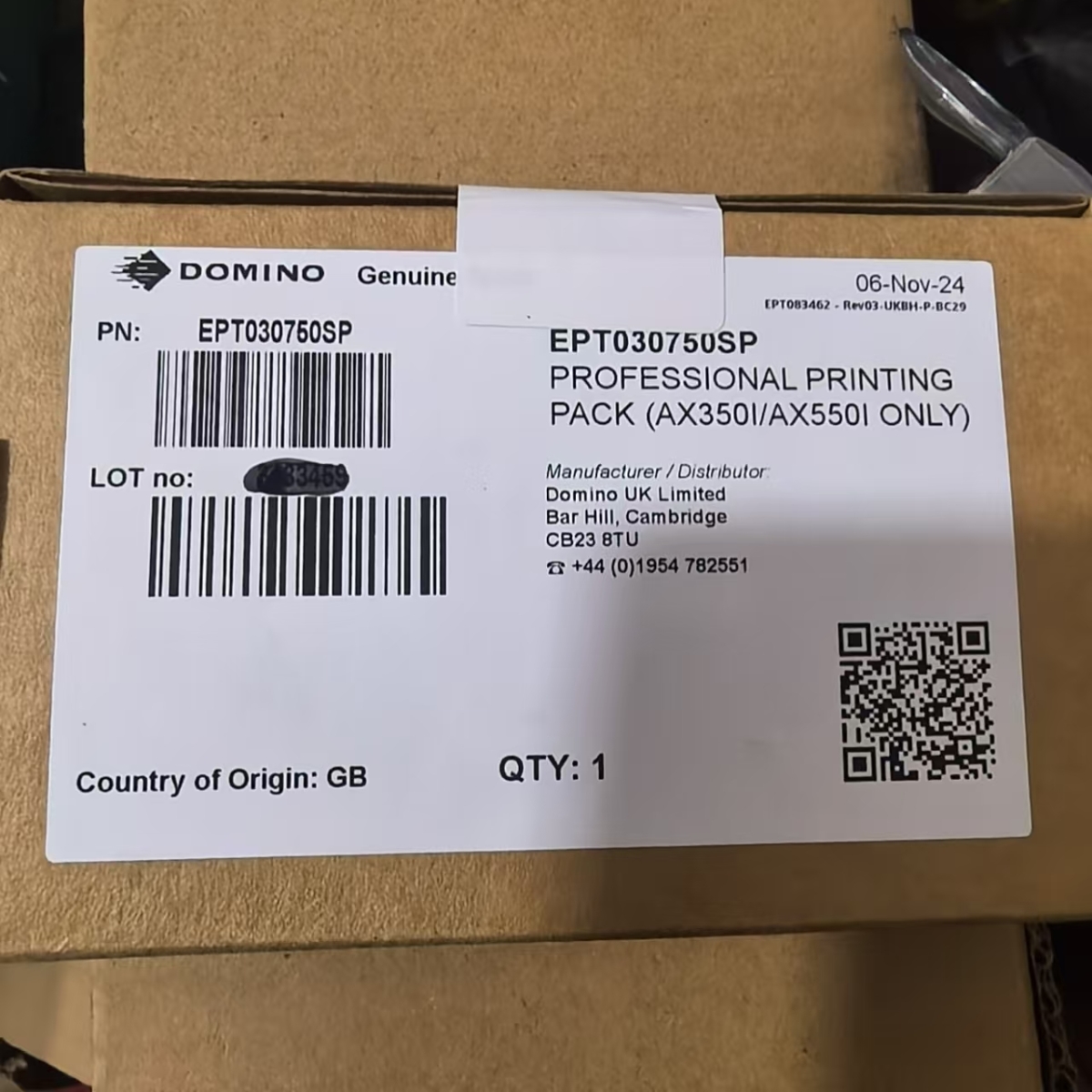 EPT030750SP Professional Printing Pack Domino Ax350i Ax550i – L&S CIJ ...